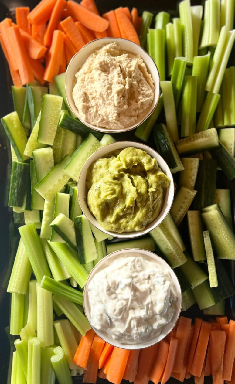 Dips and Vegetable Batons – Rosey Lea